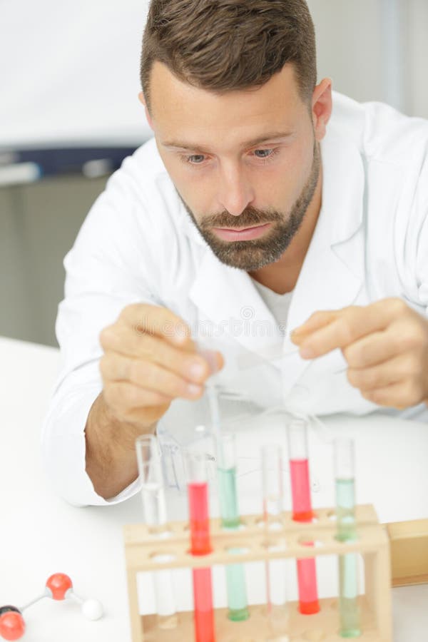 Scientist in biology lab stock image. Image of group - 164155363