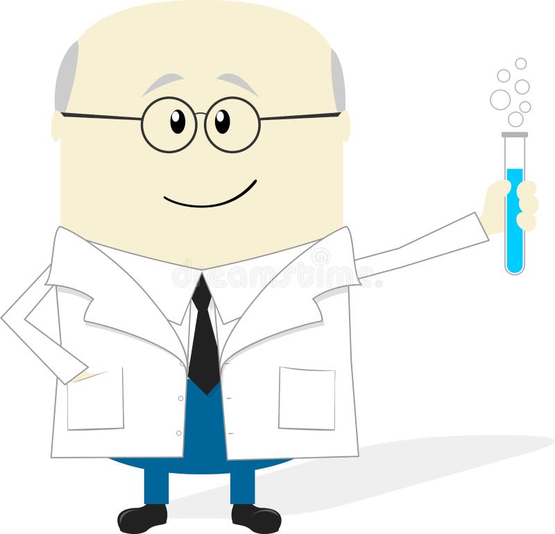 Scientist Cartoon stock illustration. Illustration of chemist - 25729762