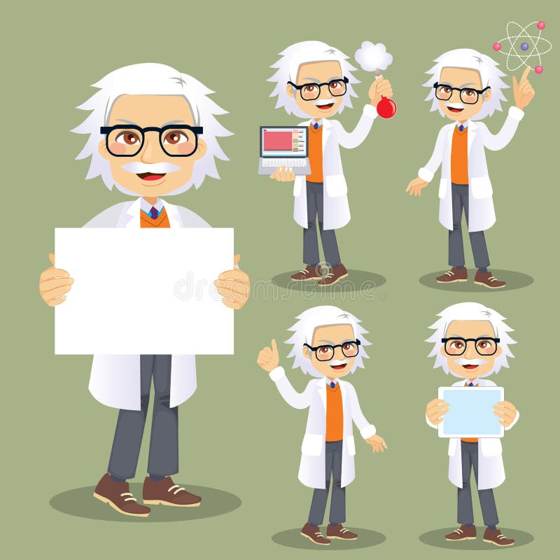 Scientist Character Actions Stock Vector - Illustration of action, idea ...