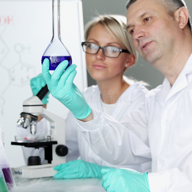 Scientist in chemical lab stock image. Image of biological - 28406837