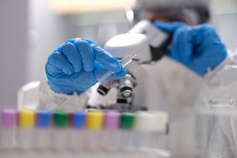 Hands in the Laboratory Hold a Litmus Test Strip Stock Photo - Image of ...