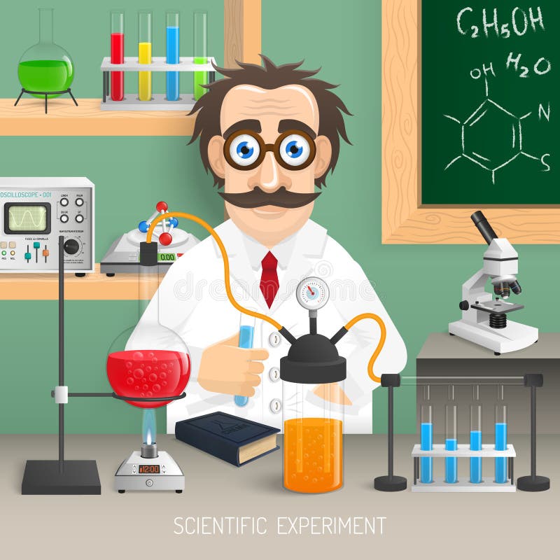Confused Scientist and Germ Stock Vector - Illustration of biology ...