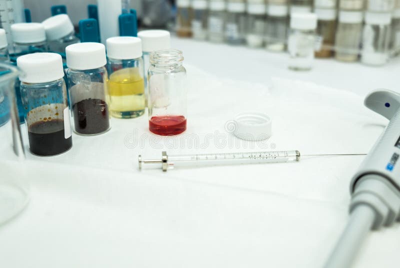 The Scientist Chemistry Laboratory Samples and Equipment Stock Image ...