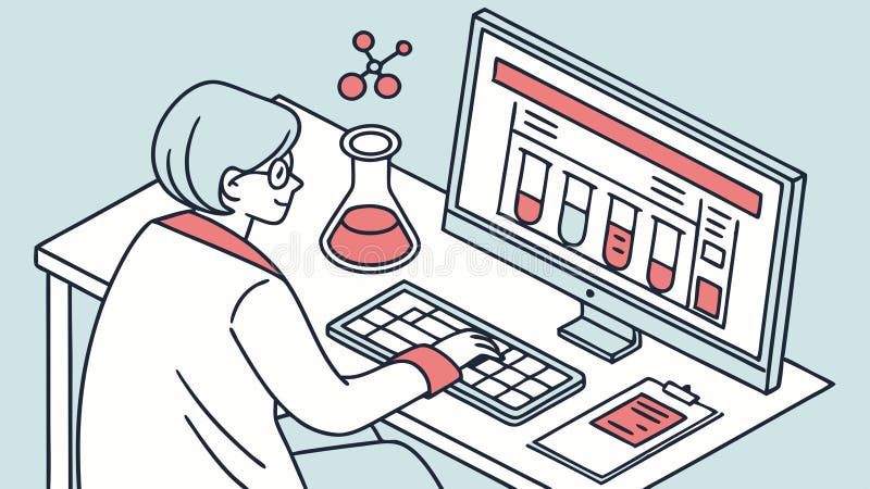 Scientist Conducting Digital Research, Lab Work, Vector Design Generative AI Stock Vector ...