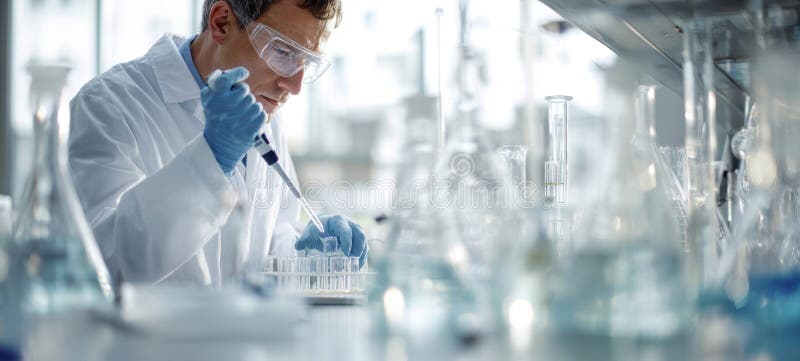 The Scientist Conducting an Experiment in a Modern Laboratory Setting. AI Generated Image Stock ...