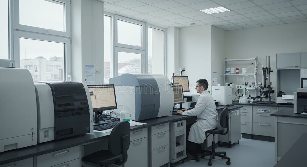 Scientist Working in Advanced Lab: Research, Analysis & Innovation ...