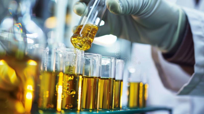 A Scientist is Conducting a Water Separation Test on a Sample of Crude ...