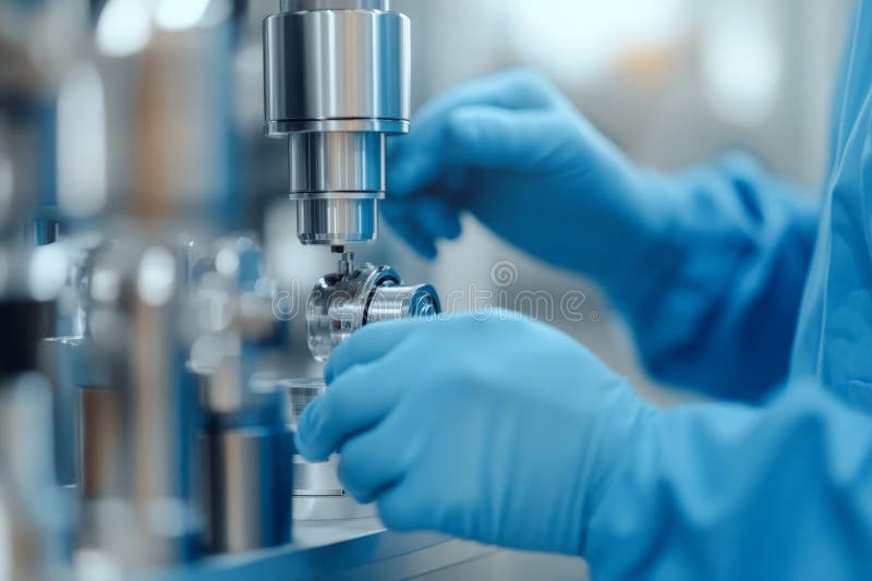 Scientist Conducts Precision Measurements Using Advanced Laboratory ...