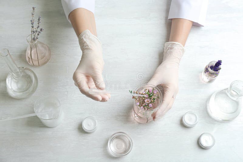 Scientist Developing Cosmetic Product in Laboratory Stock Image - Image ...