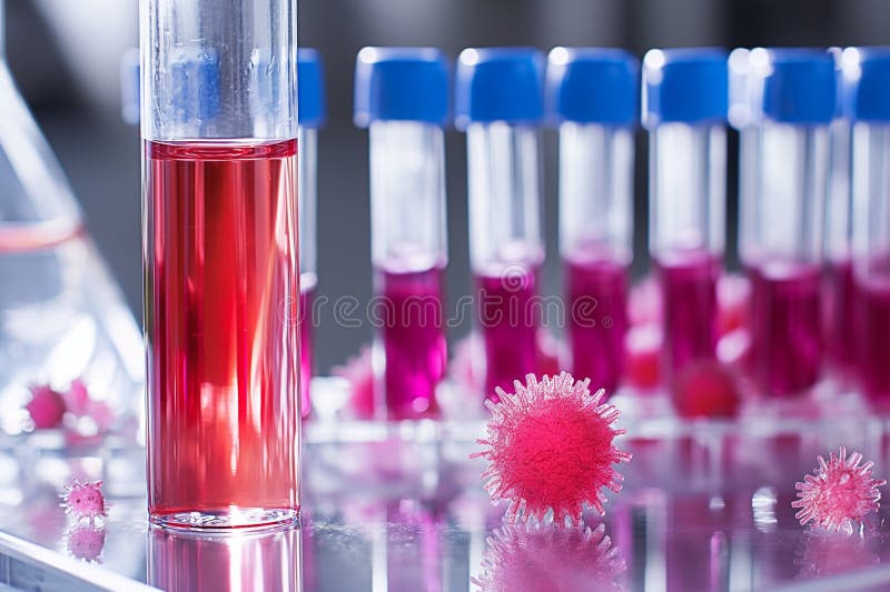 Scientist Developing Cosmetic Product in Laboratory, Various Containers ...