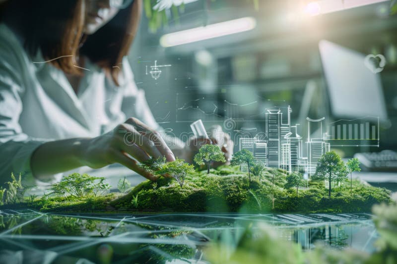 Scientist Developing New Ecological Technologies, AI-generated. Stock ...