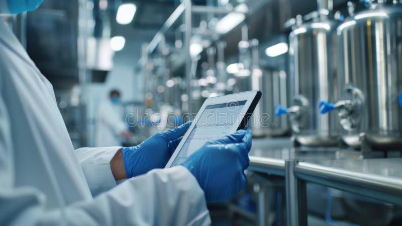 Scientist with Digital Tablet.AI Generated Image Stock Image - Image of ...