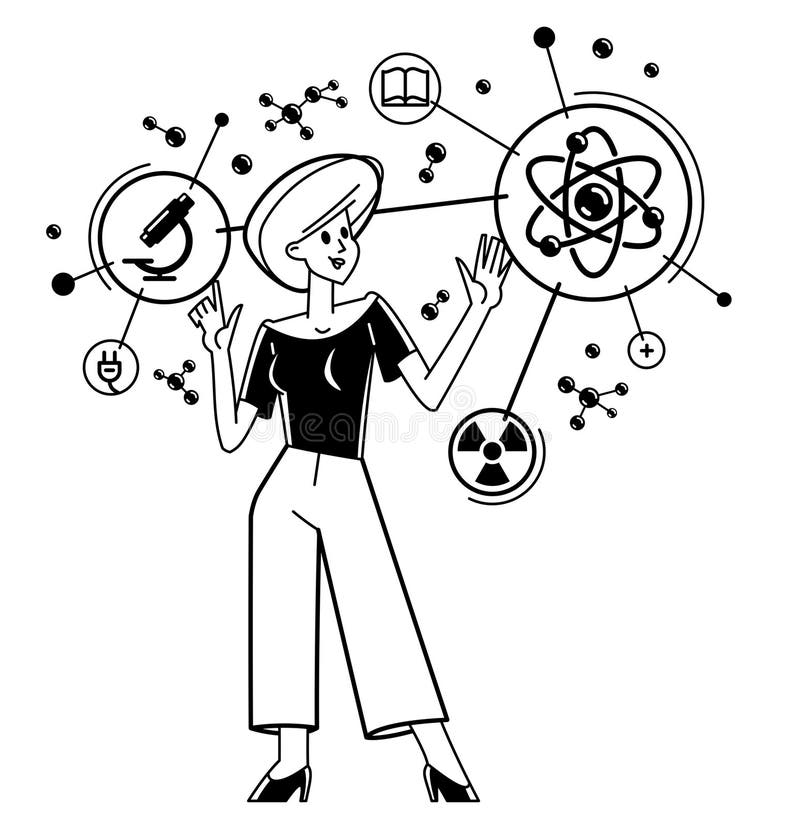 Scientist Discovering Science Theory and Making Experiments Vector ...