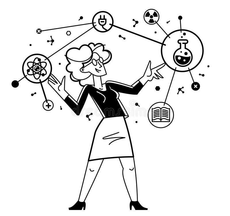 Scientist Discovering Science Theory and Making Experiments Vector ...