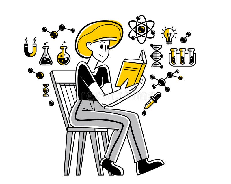 Scientist Discovering Science Theory and Making Experiments Vector ...