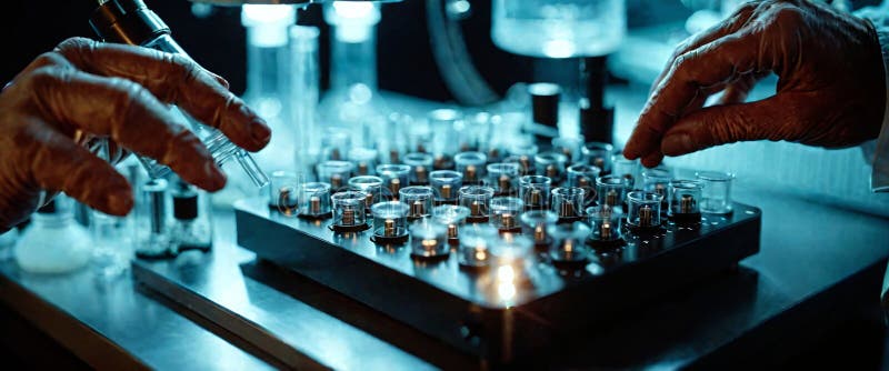 Scientist or Doctor Performing Scientific Experiments in a Laboratory Stock Illustration ...