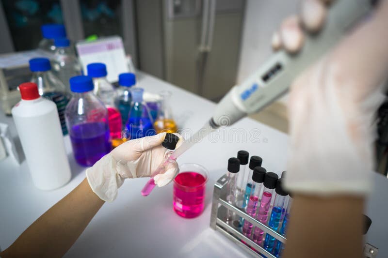 Scientist Doing Chemical Test in Laboratory Stock Image - Image of ...