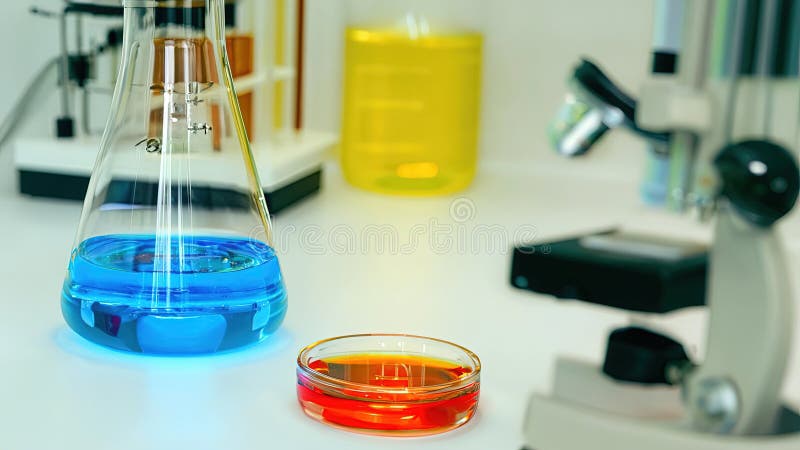 The Scientist is Doing an Experiment in the Science Room Stock ...