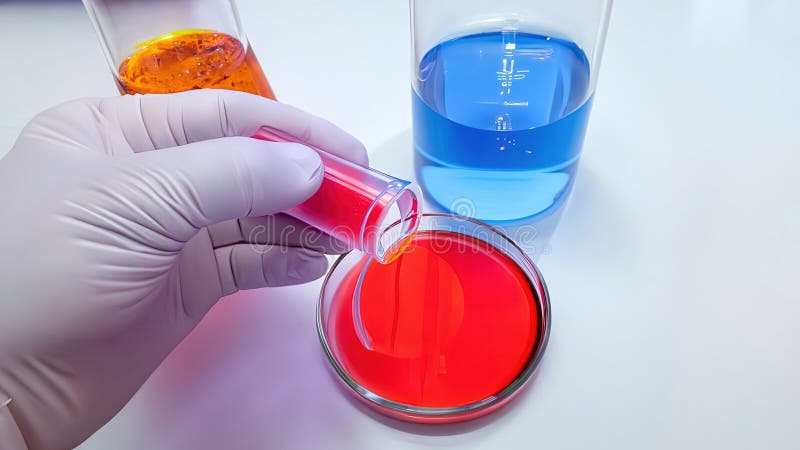 The Scientist is Doing an Experiment in the Science Room Stock ...