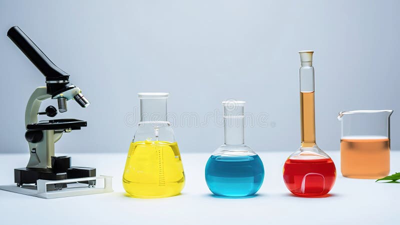 The Scientist is Doing an Experiment in the Science Room Stock ...