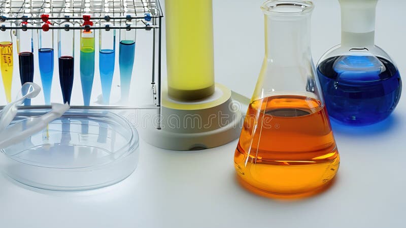 The Scientist is Doing an Experiment in the Science Room Stock ...