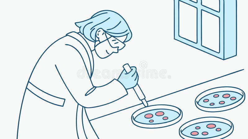 Scientist Doing Research, Lab Work Vector Illustration, Vector Design Generative AI Stock Vector ...
