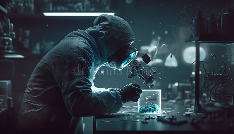 Scientist Doing Research in Laboratory Using Apd Cinematic Stock ...