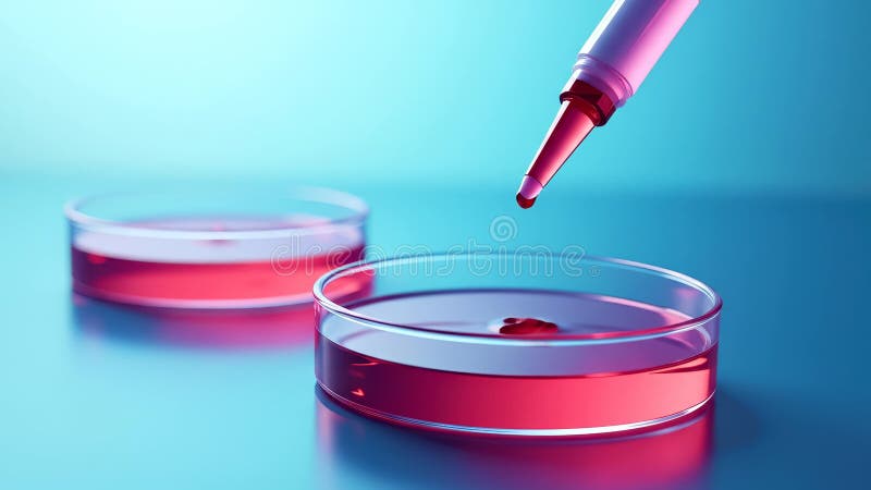 Scientist Dripping Red Liquid into Petri Dishes Stock Footage - Video ...