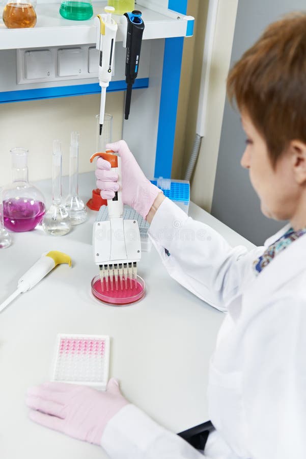 Dropper with Drop of Medicine at Laboratory Stock Photo - Image of ...