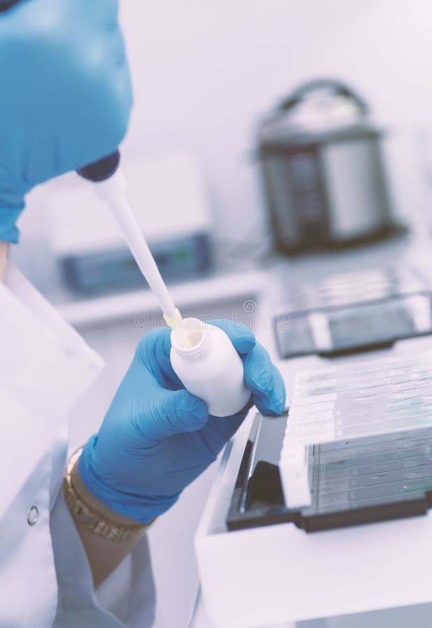 Concentrate Scientists Making an Experiment in a Laboratory Stock Image ...