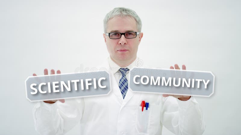 Engineer Composes SCIENTIFIC COMMUNITY Text Stock Photo - Image of ...
