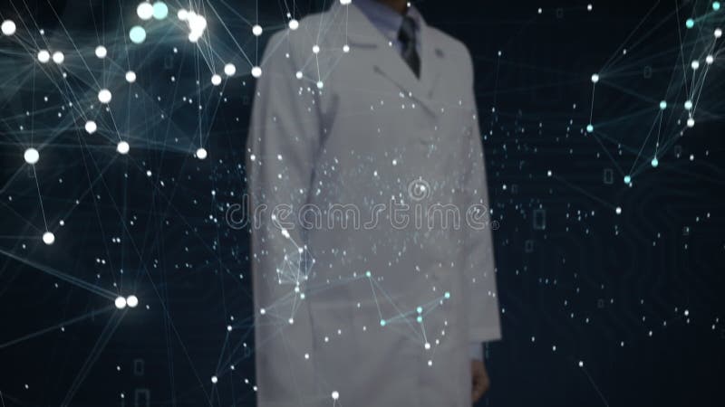 Scientist, Engineer Touching Human Icon IoT Technology Connect Global ...