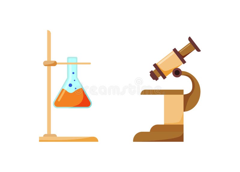 Laboratory Equipment Flat Color Vector Objects Set Stock Vector ...