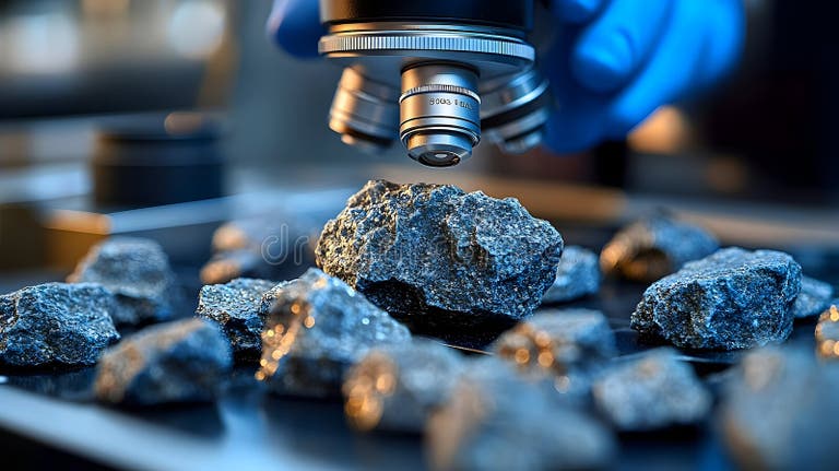 Microscopic Rock Analysis stock illustration. Illustration of ...