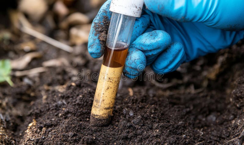 A Scientist Examines Soil Quality and Seedling Growth in an Outdoor Lab ...
