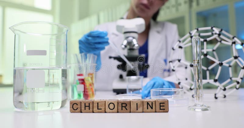 Laboratory Research Conducted on Chlorine with a Scientist for ...