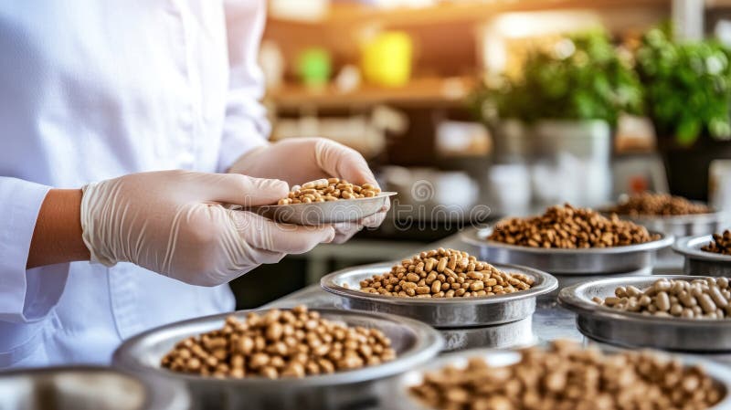 Scientist Examining Seeds in a Lab Stock Illustration - Illustration of ...