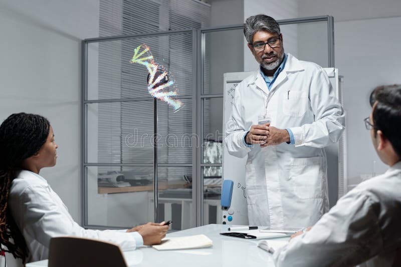 Scientist Explaining Genetic Code Stock Photos - Free & Royalty-Free ...