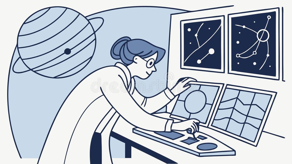 Scientist Exploring Planetary Systems, Astronomy and Space Research ...