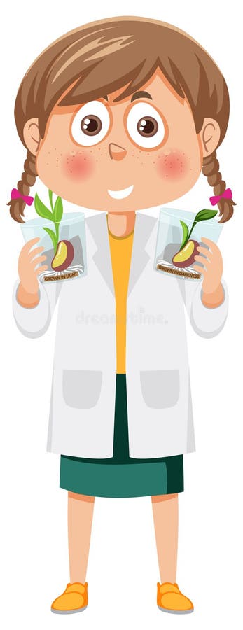 Scientist Girl Cartoon Character Stock Vector - Illustration of youth ...