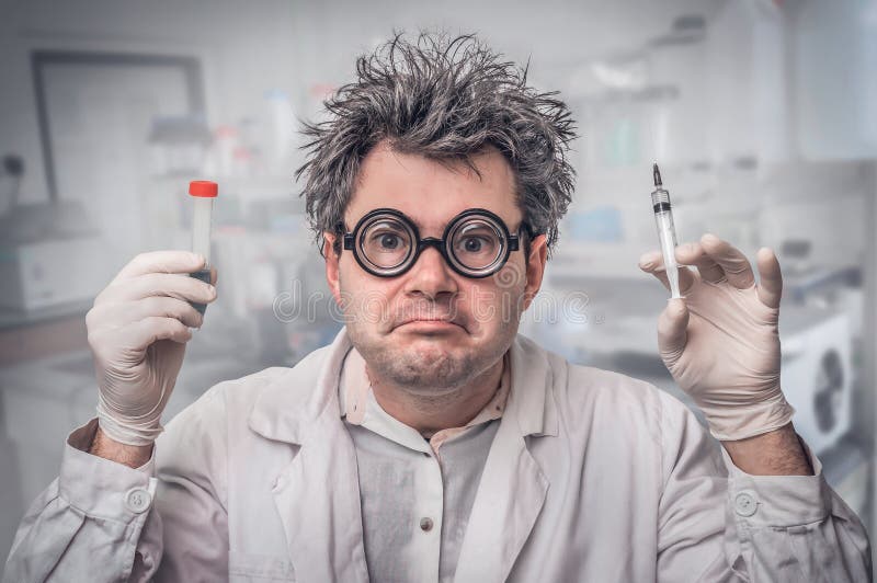 Scientist with Gray Hair Performing Experiments in Laboratory Stock ...