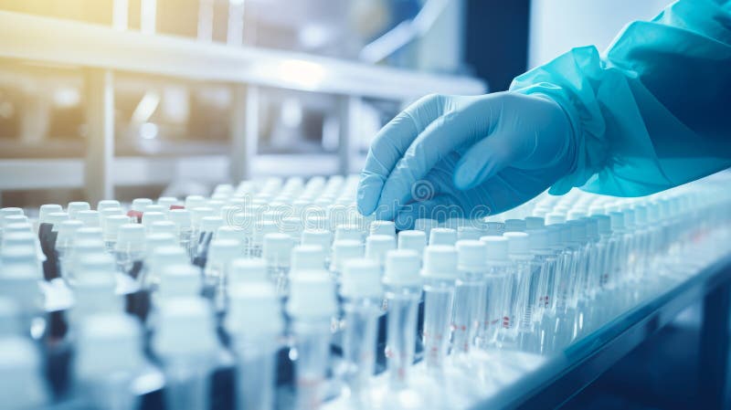 Scientist Hand Working with Test Tube in Laboratory, Science Research ...