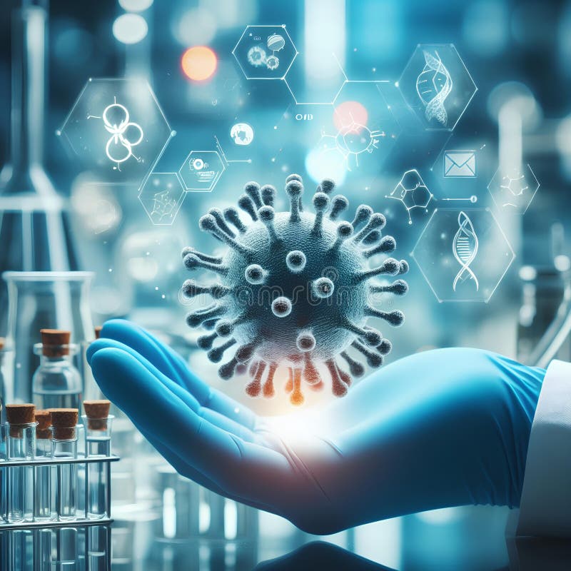 Scientist Hold Coronavirus Virus X-virus in Hands Over Laboratory ...