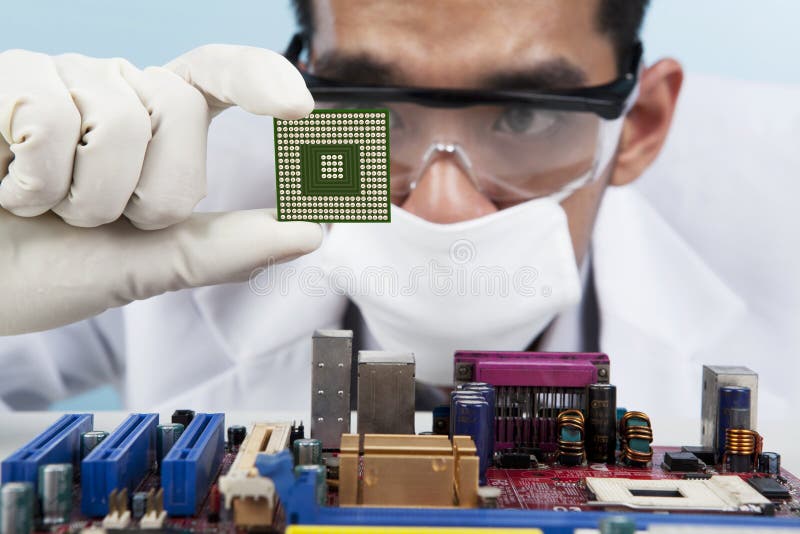 Processor and motherboard stock photo. Image of equipment - 23858368