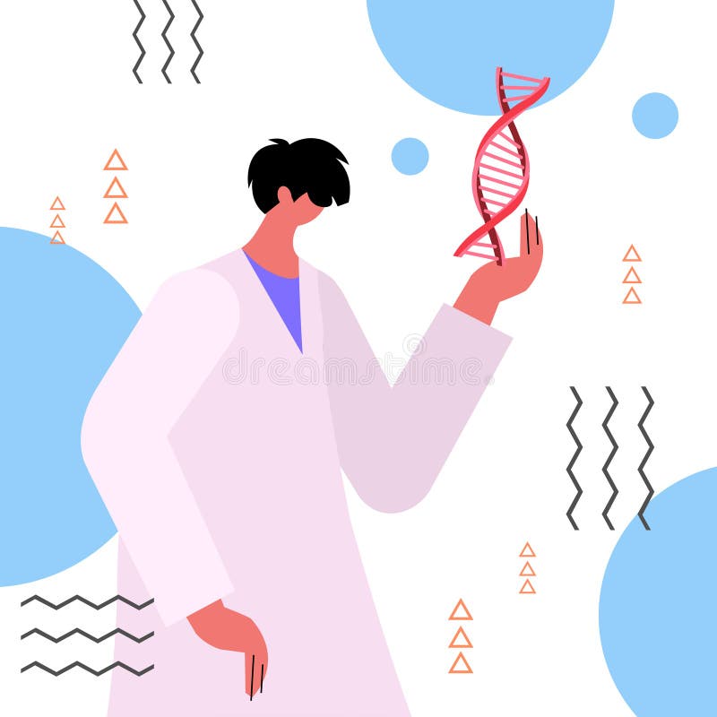 Scientist Holding Dna Model Cultured Red Raw Meat Made from Animal ... Scientist Holding Dna Model Cultured Red Raw Meat Made from Animal ...