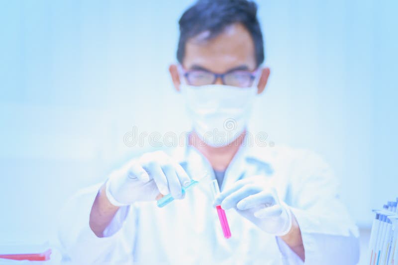 Scientist Holds and Examine Samples in Laboratory Stock Image - Image ...