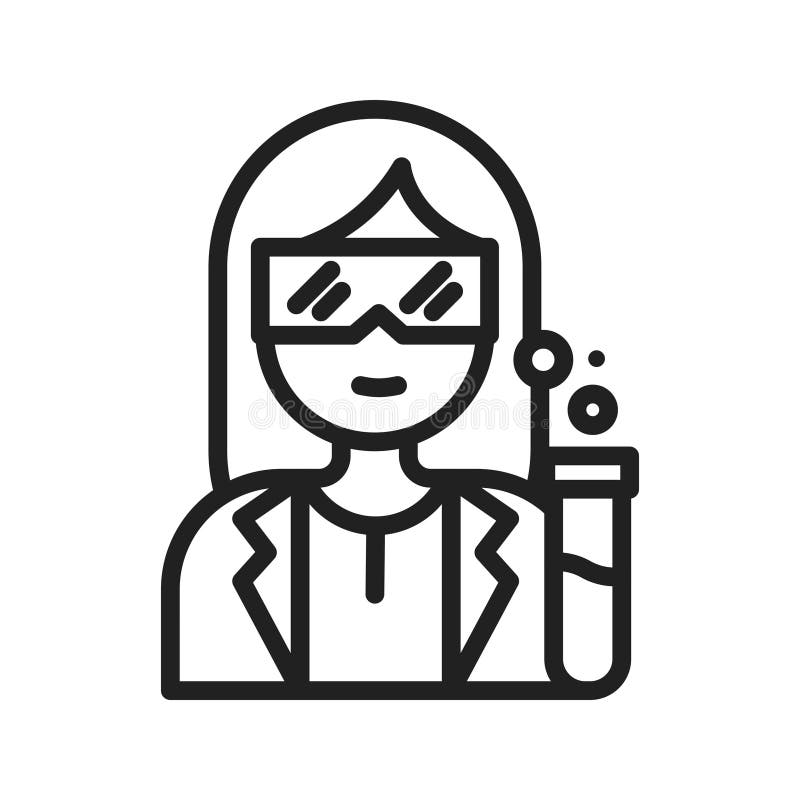 Scientist Icon Vector Sign and Symbol Isolated on White Background ...