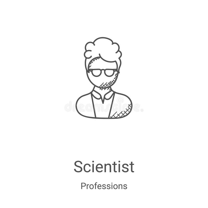 Scientist Icon Vector from Professions Collection. Thin Line Scientist ...
