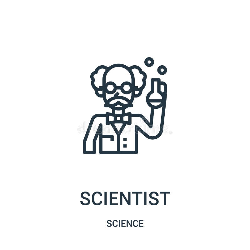 Scientist outline cartoon stock illustration. Illustration of tubes ...