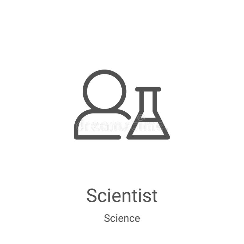 Scientist Icon Vector from Science Collection. Thin Line Scientist ...